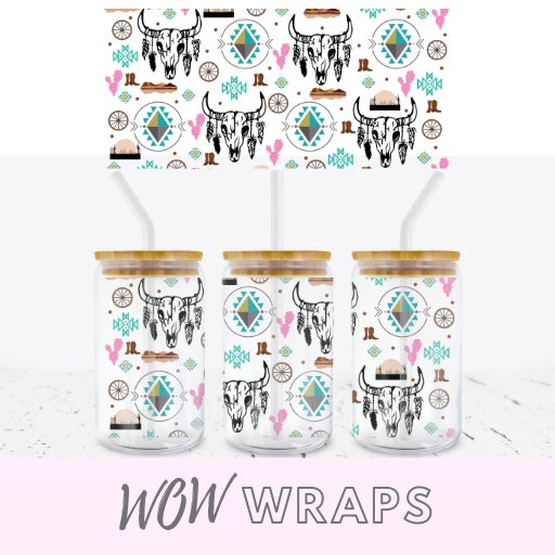 COUNTRY WESTERN 16oz LIBBEY GLASS CAN WRAP – Wow Craft Blanks & Wraps